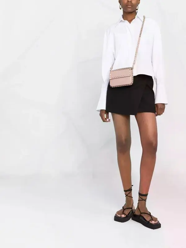 Valentino Garavani Studded Leather Shoulder Bag - Neutrals