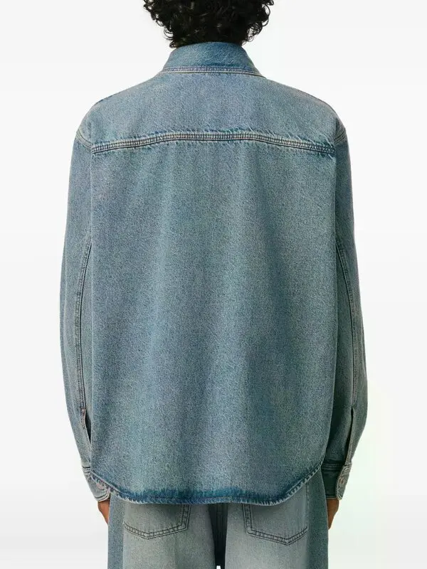 AMI Paris Cotton Overshirt With De Coeur