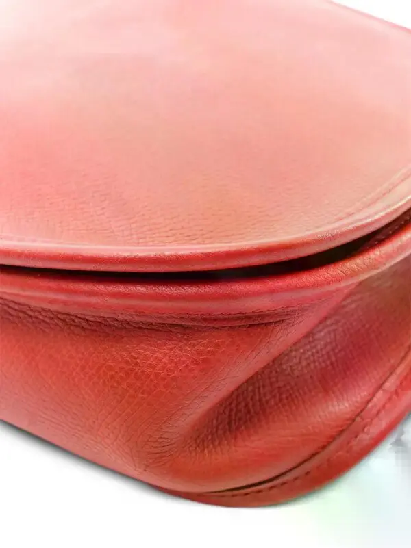 Hermès 2000s 2 De Pm Evelyn Perforated-logo Leather Shoulder Bag - Red