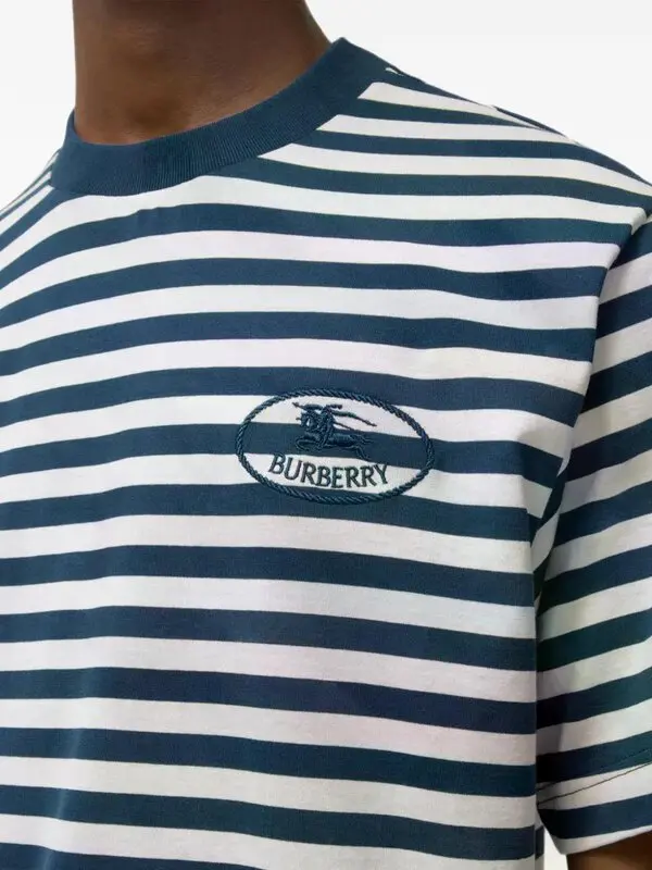 Burberry Striped Cotton T-shirt