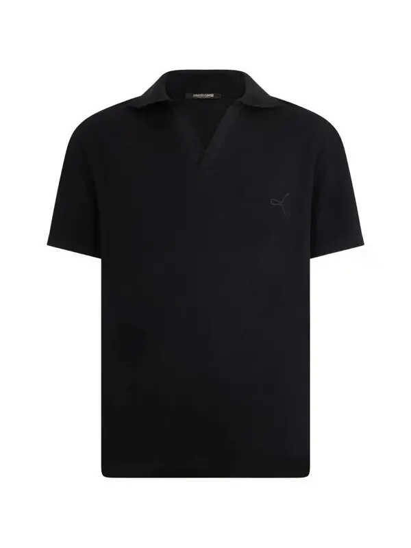 Roberto Cavalli Embroidered-logo Short-sleeve Polo Shirt