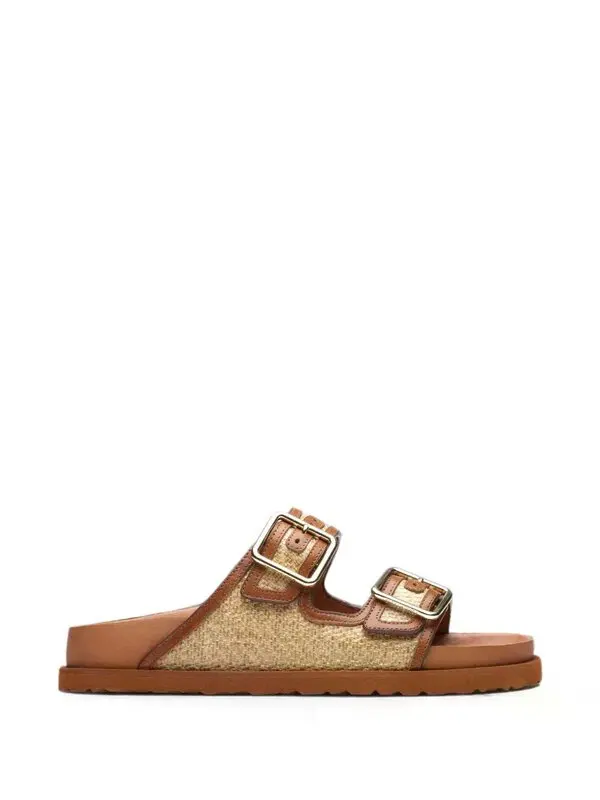 BIRKENSTOCK Arizona Raffia Sandals - Neutrals