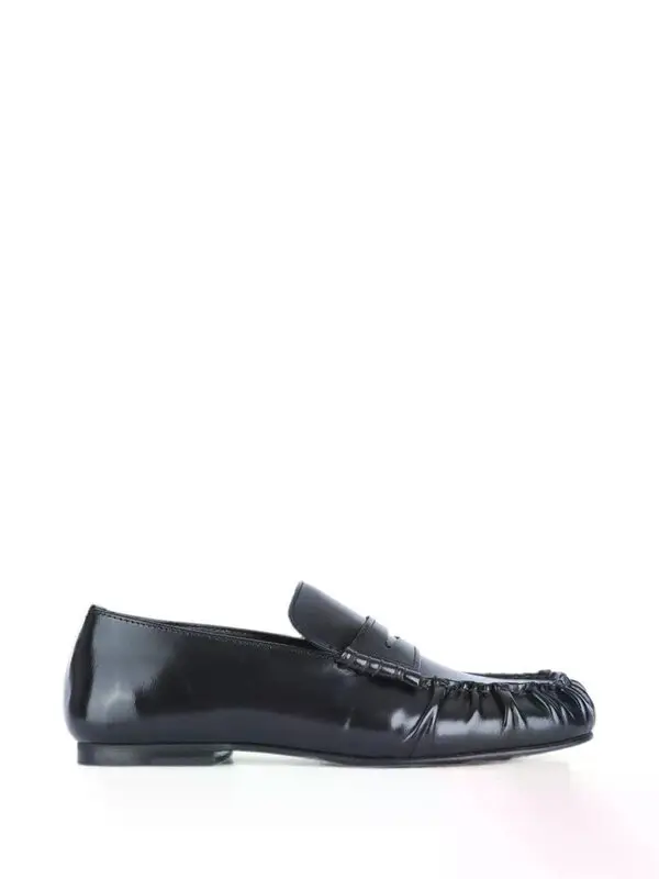 ALOHAS Aven Ruched Penny Loafers - Black