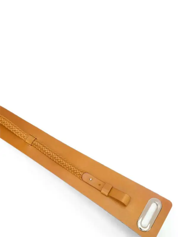 Alberta Ferretti Braided Leather Belt - Neutrals