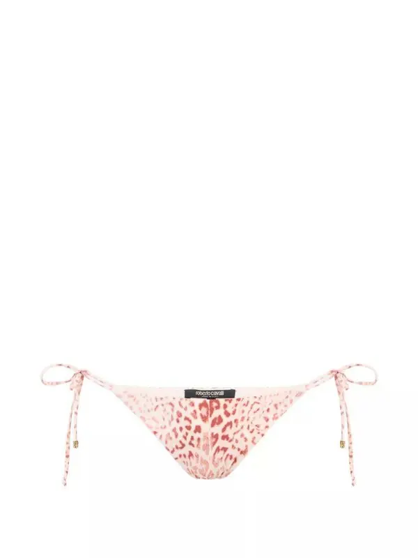 Roberto Cavalli Leopard-print Side-tie Bikini Bottoms - Neutrals