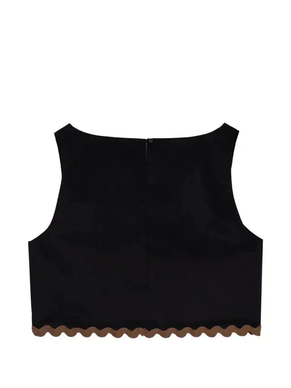 MOUTAKI Scalloped-edge Cropped Top