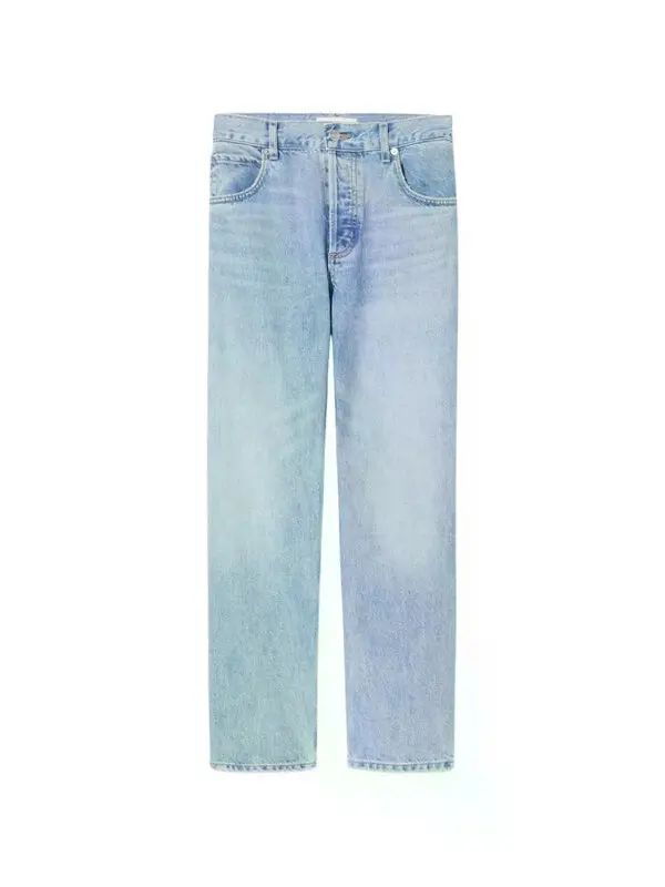 NILI LOTAN Washed Straight-leg Jeans - Blue