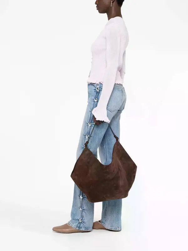 Khaite Lotus Medium Suede Tote Bag