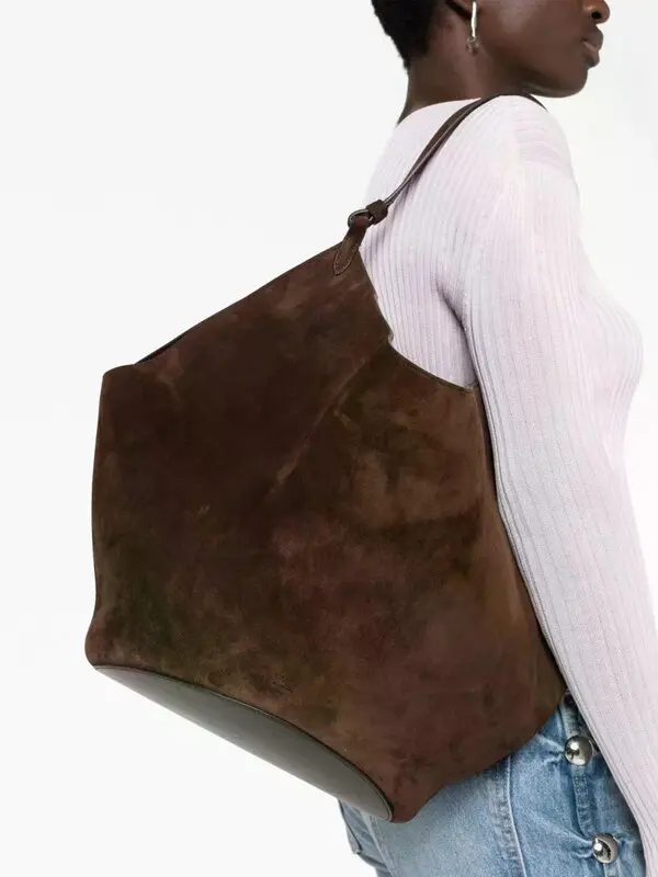 Khaite Lotus Medium Suede Tote Bag