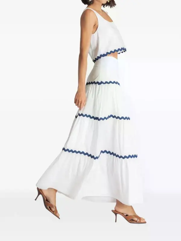 MOUTAKI Scalloped-edge Crop Top