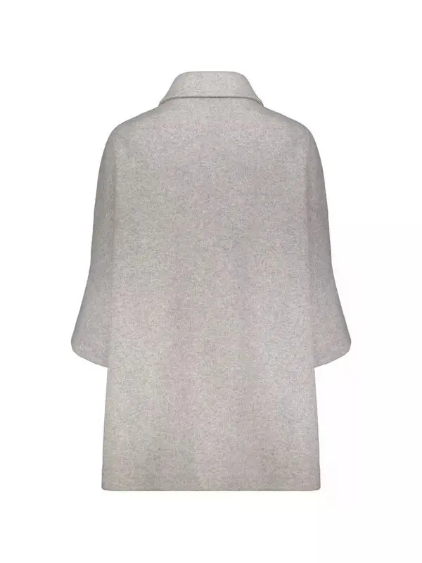 Fedeli Single-breasted Wide-sleeve Coat - Grey