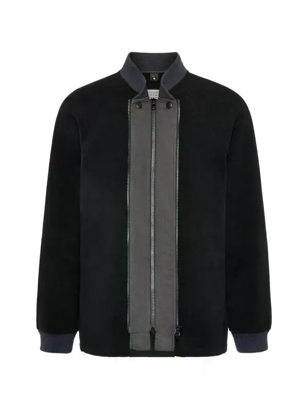 MAISON MARGIELA Double-zipper Raglan-sleeve Bomber Jacket - Black
