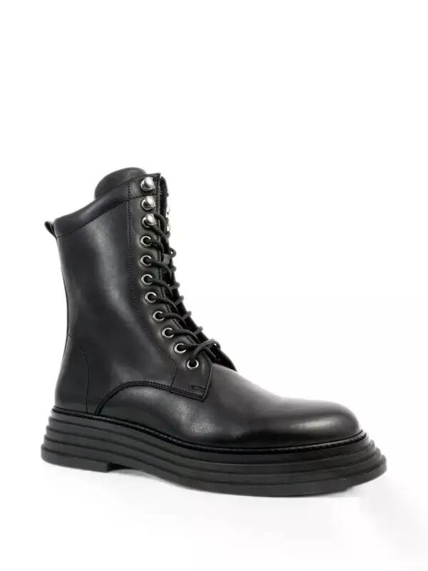 SERGIO MORETTI FIRENZE Lace-up Leather Ankle Boots