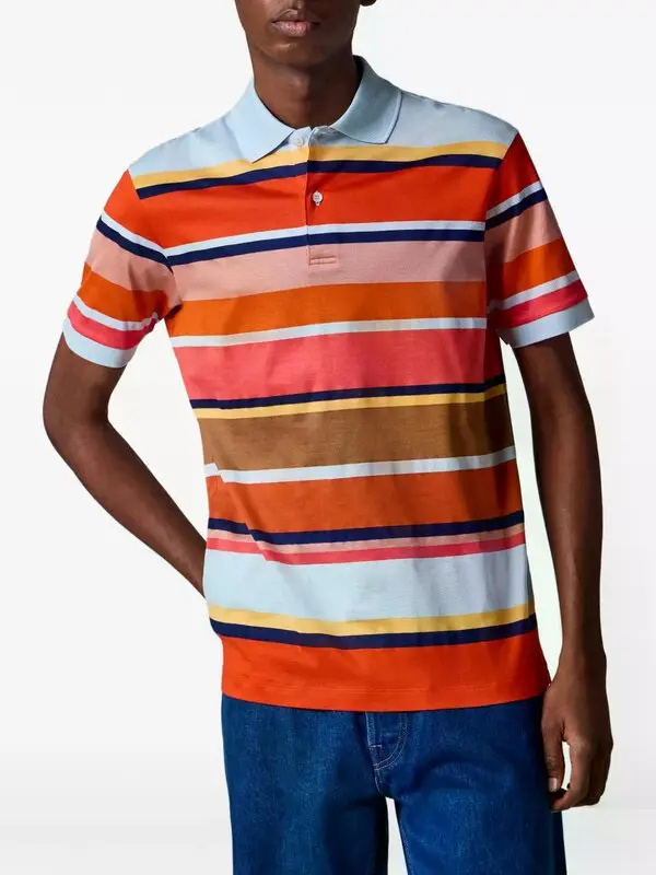 Paul Smith Bold Stripe Cotton Polo Shirt