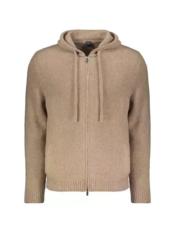 Fedeli Zip-up Cashmere Hoodie - Neutrals