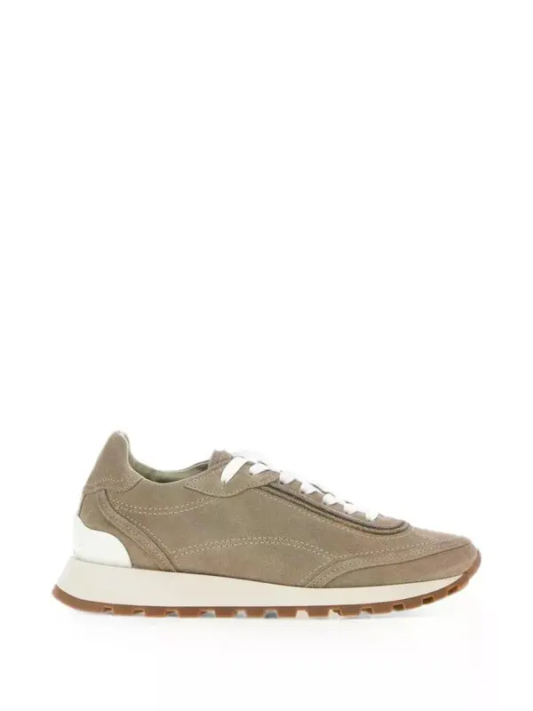 Brunello Cucinelli Suede Panelled Sneakers - Neutrals