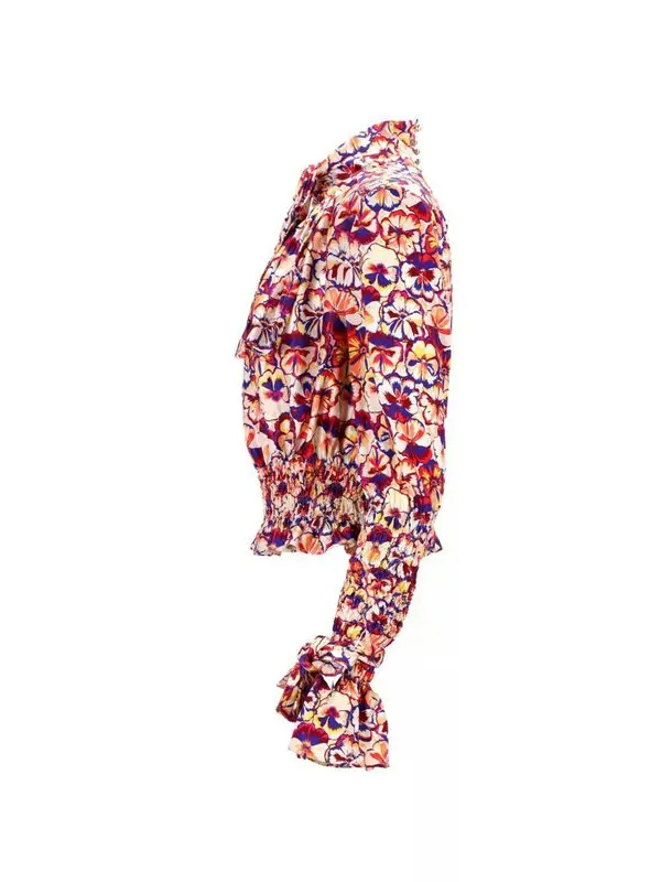 Rabanne Turtleneck Printed Blouse