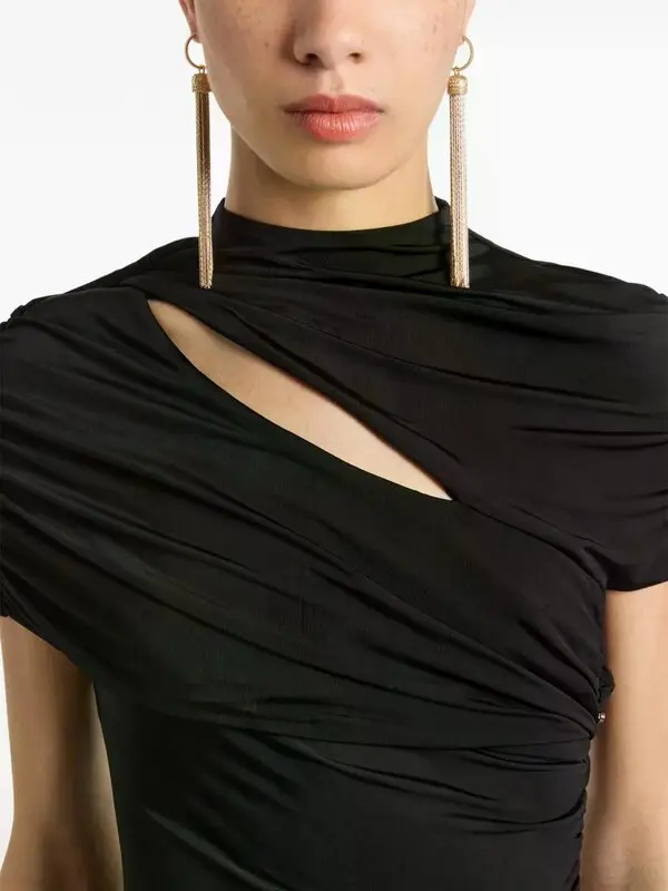 Balmain Draped Jersey Bodycon Dress