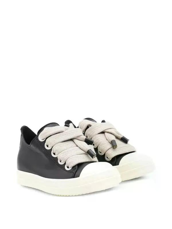 Rick Owens Oversized-lace Leather Sneakers