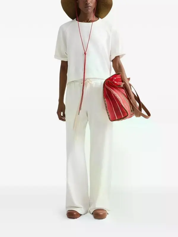 TWP Deia Stripe-pattern Whipstitch-trim Tote Bag