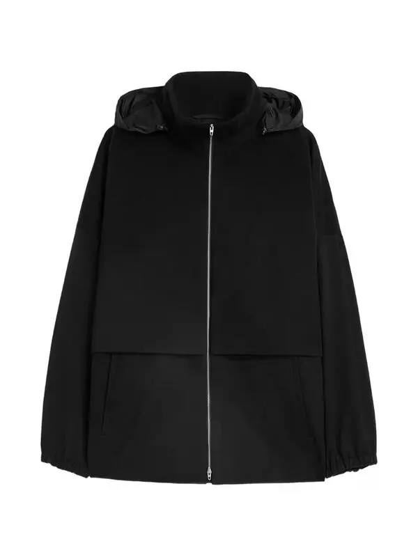 JIL SANDER Hooded Wool Jacket - Black
