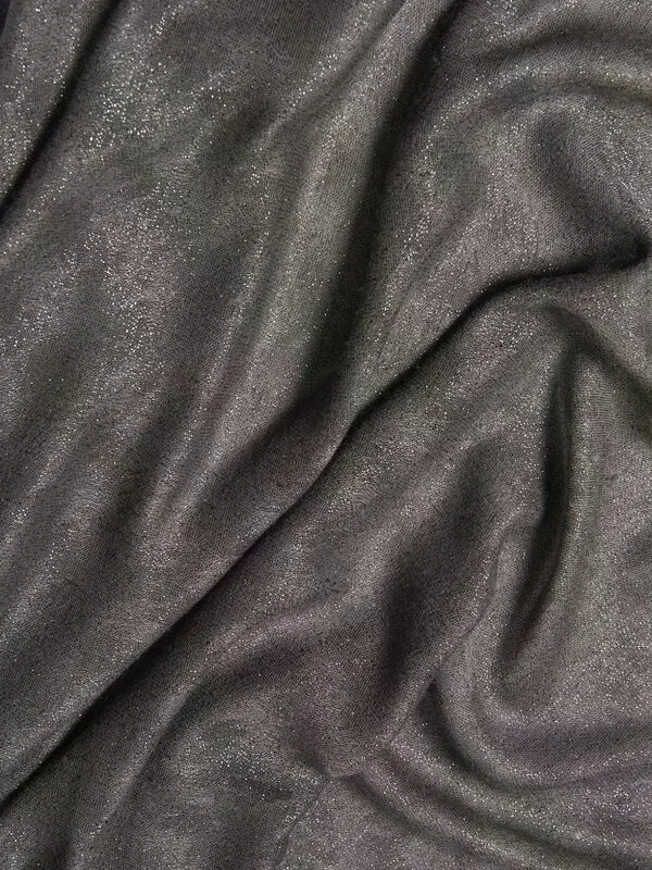 Peserico Metallic-thread Frayed Scarf - Grey