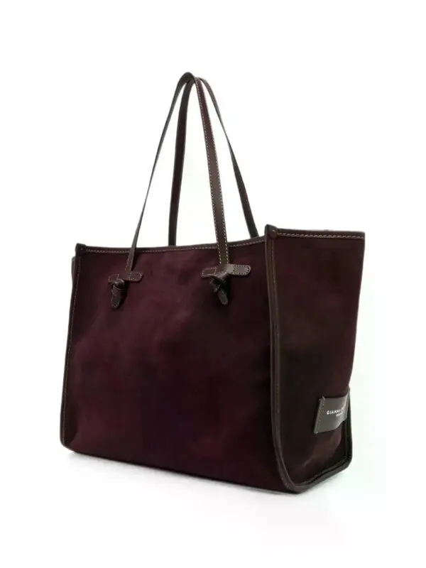 GIANNI CHIARINI Marcella Suede Tote Bag - Red