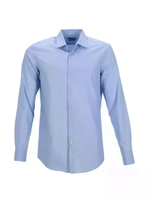 BOSS Slim-fit Cotton Shirt - Blue