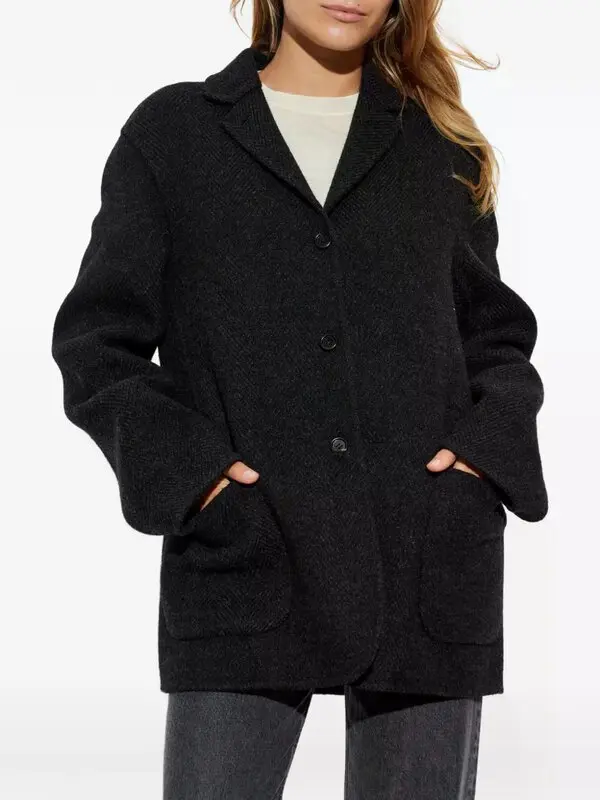JIL SANDER Herringbone Wool Blazer