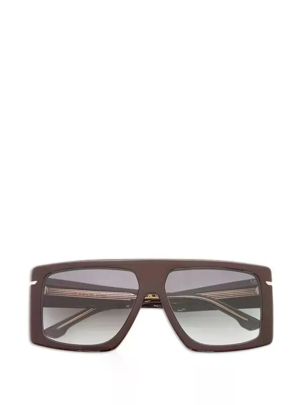 Victoria Beckham Oversized Flat-top Sunglasses - Brown