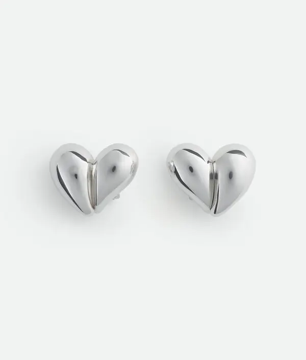 Bottega Veneta Drop Clip Earrings - Silver