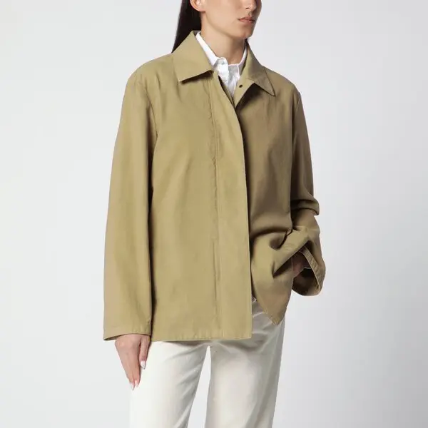 THE ROW Baeza Jacket In Sandy Buff Cotton - Beige