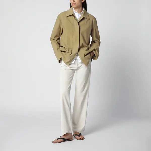 THE ROW Baeza Jacket In Sandy Buff Cotton