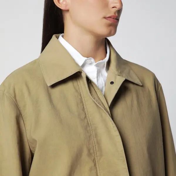 THE ROW Baeza Jacket In Sandy Buff Cotton