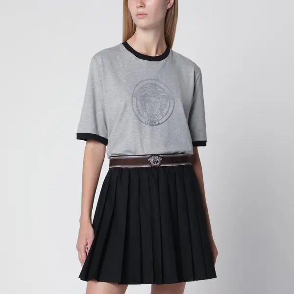 Versace Cotton Jersey T-shirt With Printed Medusa Graphic