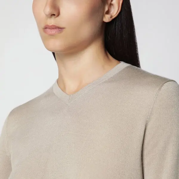THE ROW Cashmere And Silk V-neck Sweater