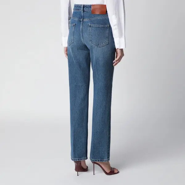 Victoria Beckham Julia Jeans In Cotton Denim