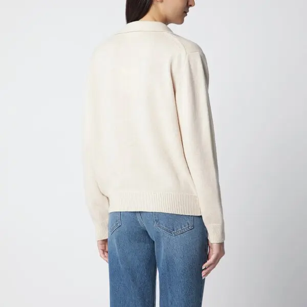 Victoria Beckham Genevieve Sweater In Cashmere Blend - Beige