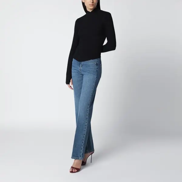 Victoria Beckham Georgia Ribbed Merino Wool Sweater