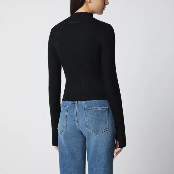 Victoria Beckham Georgia Ribbed Merino Wool Sweater
