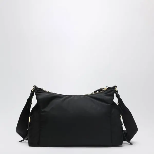 Prada Explore Large Bag In Re-nylon And Leather - Black