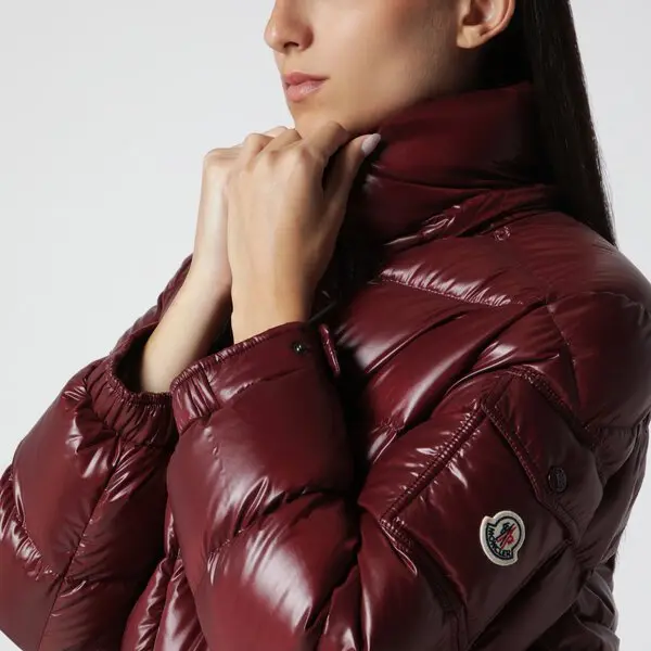 Moncler Dark Maire Down Jacket In Nylon Laqu - Red