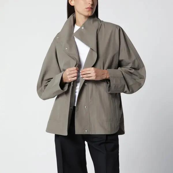 TOTEME Windbreaker In Clove Cotton Blend - Grey