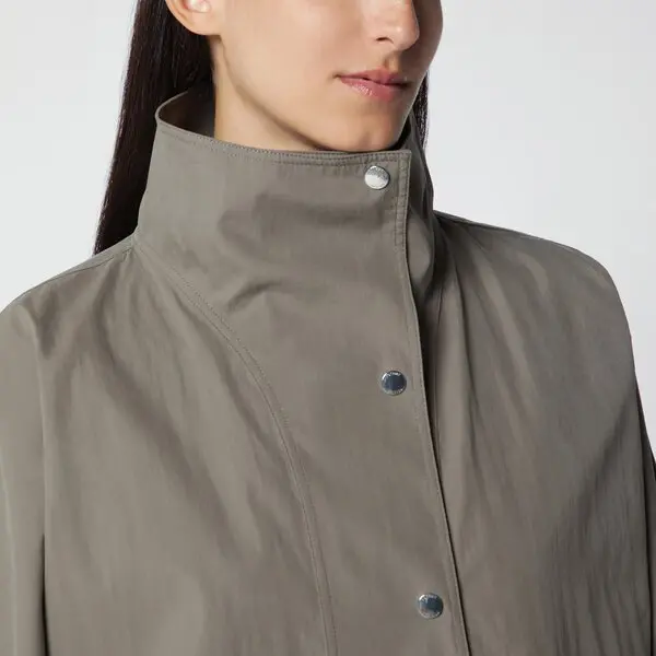 TOTEME Windbreaker Jacket In Clove Cotton Blend - Grey