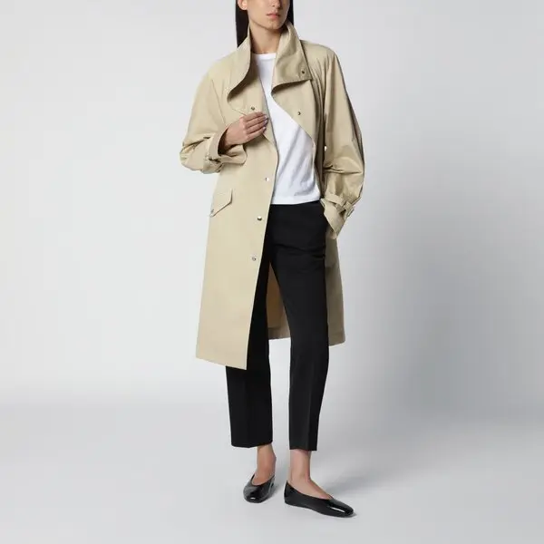TOTEME Oversize Organic Cotton Trench Coat - Beige