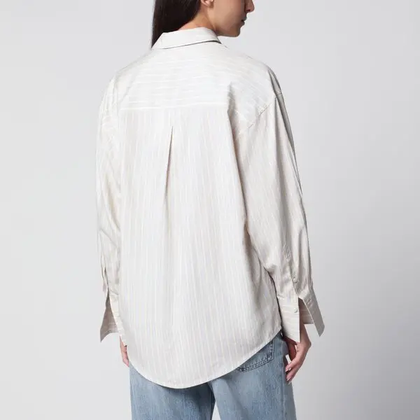 TOTEME Oversized Striped Viscose Silk Shirt - Multicolor