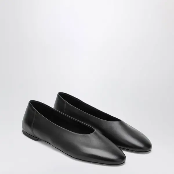 TOTEME Nappa Leather Ballet Flats - Black