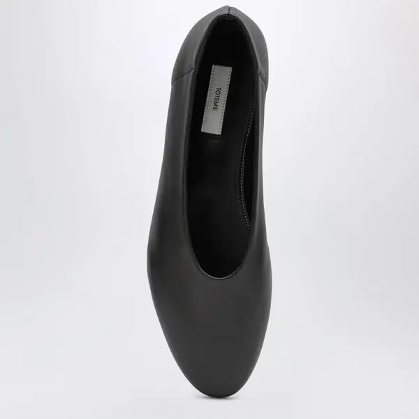 TOTEME Nappa Leather Ballet Flats - Black