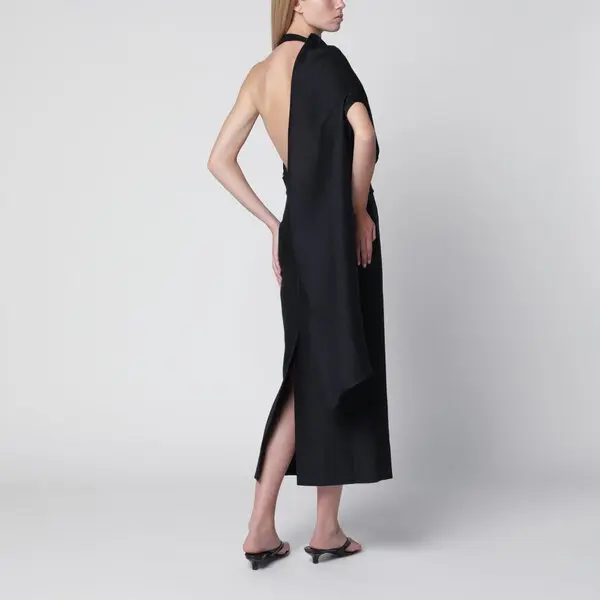 RÓHE Midnight Blue One-shoulder Midi Dress