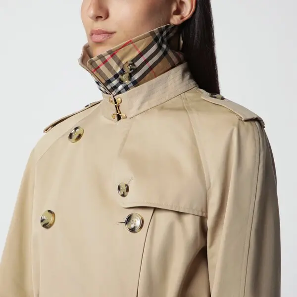 Burberry Long Cotton Gabardine Waterloo Trench Coat